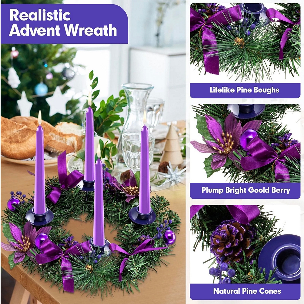 Jual Hiasan Krans Lingkaran Advent 4 Lilin Dekorasi Hiasan Ornament ...