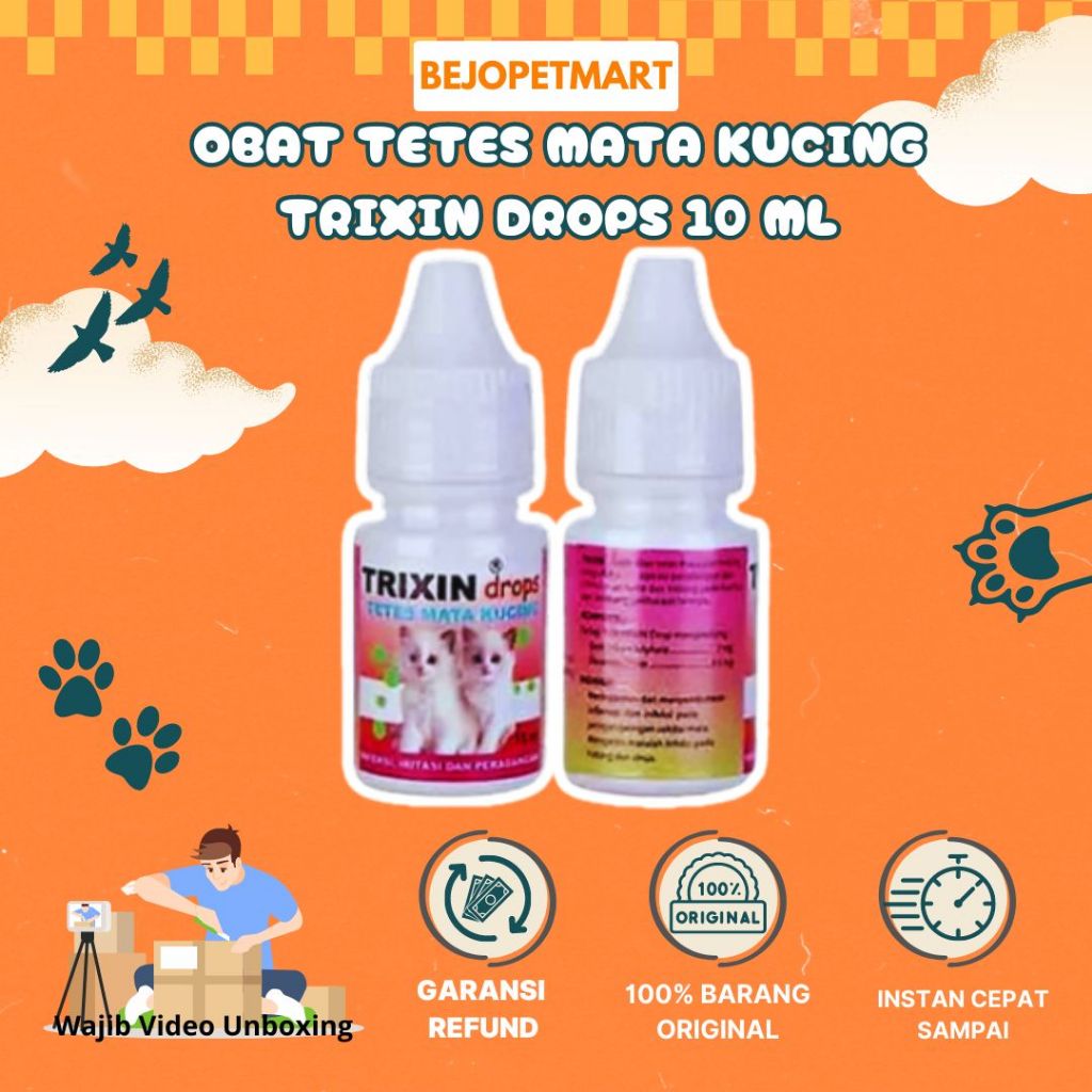Jual Trixin Drop 10ml Obat Tetes Mata Kucing Cat Kitten 10 ml | Shopee ...