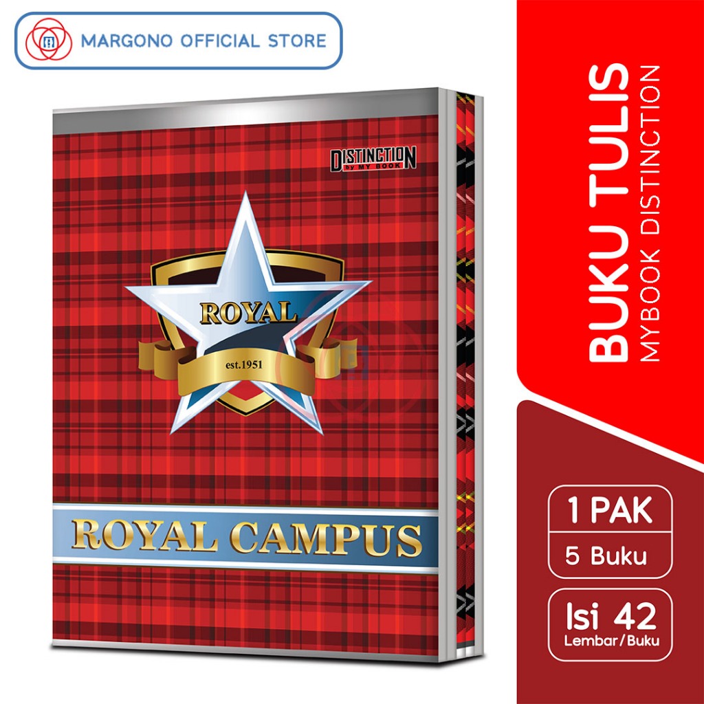 Jual My Book Distinction Buku Tulis Boxy / Panjang Royal Campus Blue ...