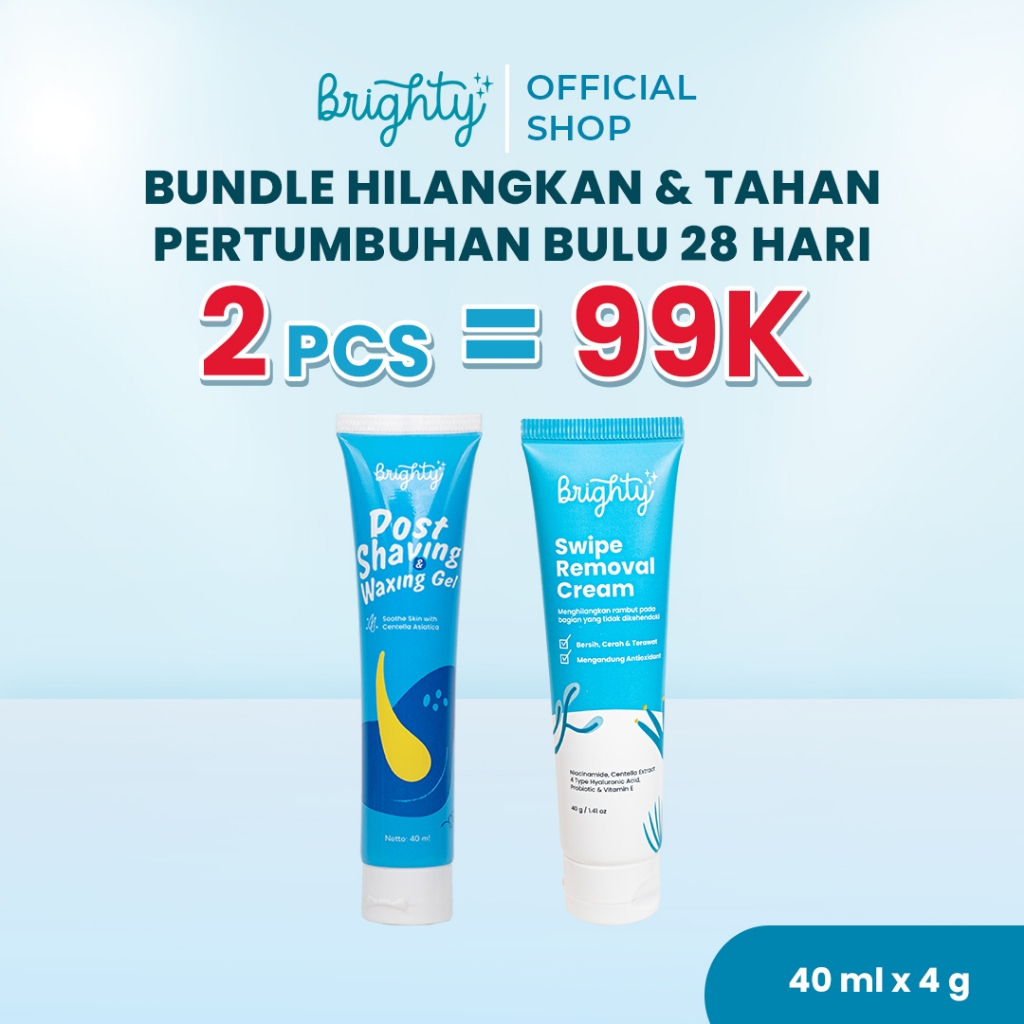 Jual Brighty Swipe Removal Cream X Post Shaving & Waxing Gel | Shopee ...