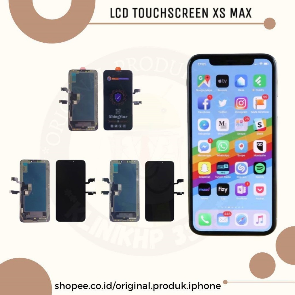 Jual LCD FULLSET TOUCHSCREEN XS MAX ORIGINAL | Shopee Indonesia