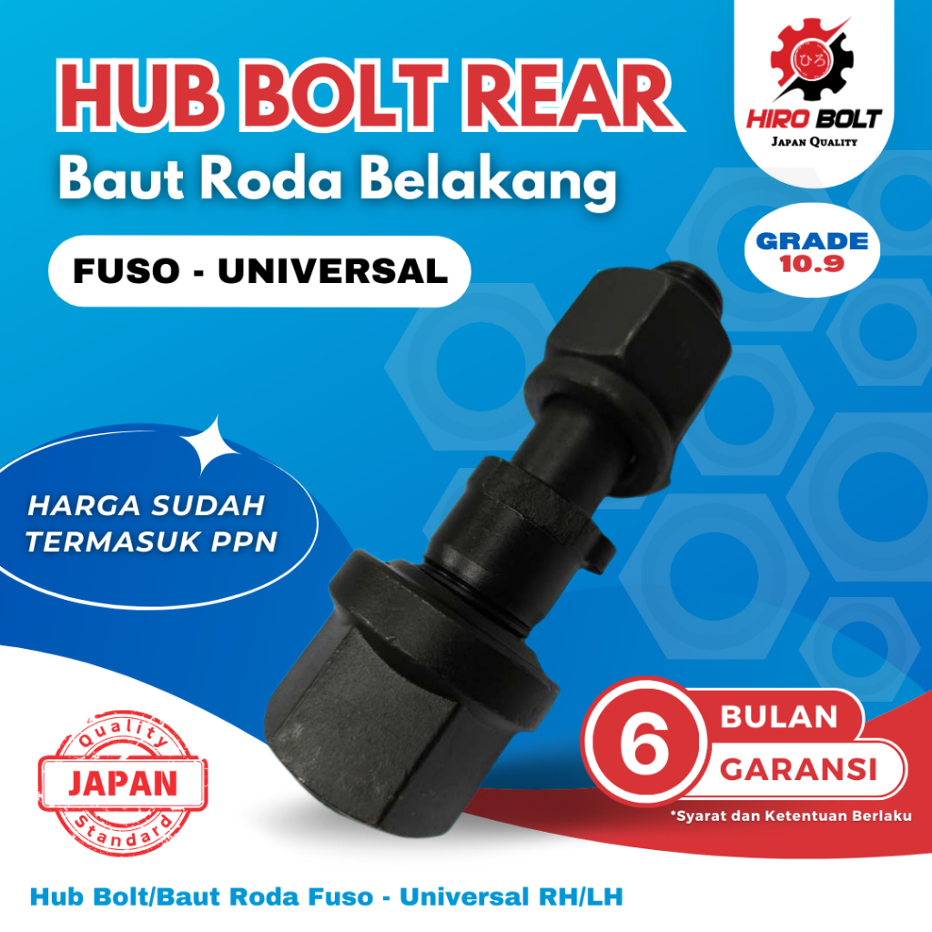 Jual Hub Bolt / Baut Roda Fuso Tronton / Baut Roda Belakang FUSO ...