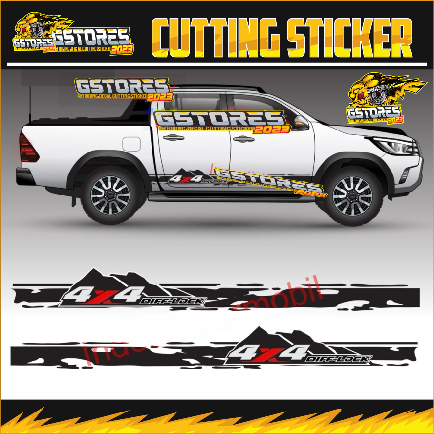 Jual sticker mobil ranger raptor sticker stiker mobil maountain hilux ...