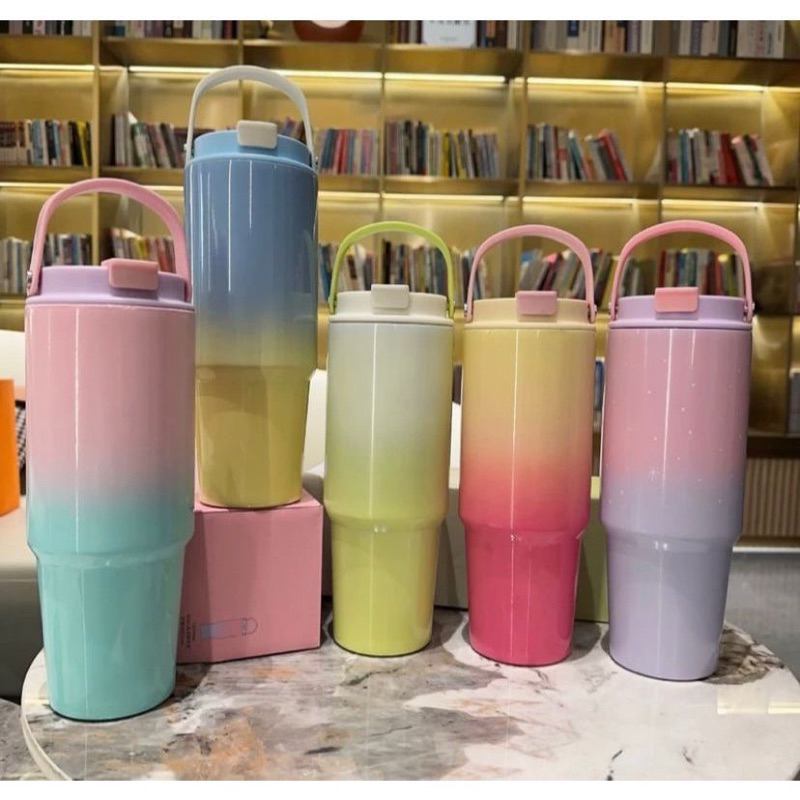Jual Tumbler Viral Gradasi With Handle Tenteng Ukuran 900 ml Dengan 2 ...