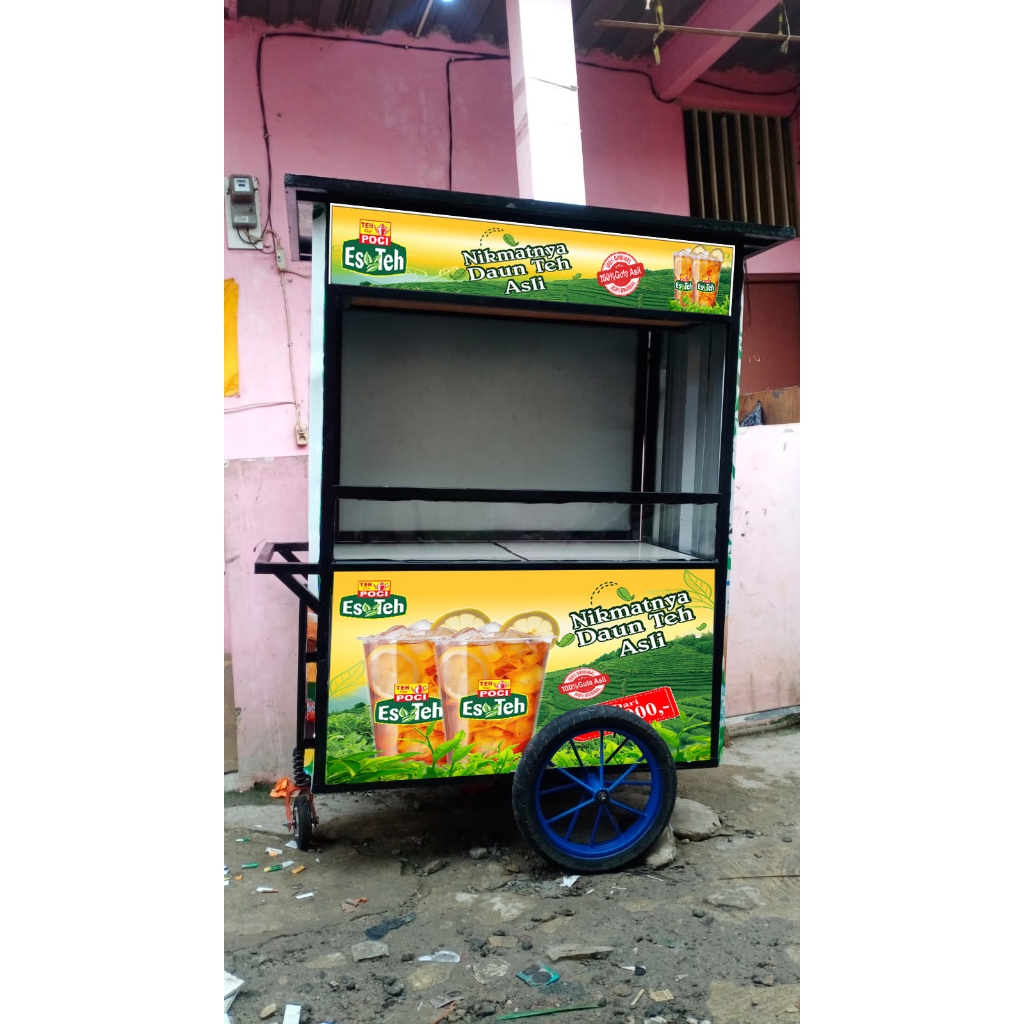 Jual Stiker gerobak / booth Es Teh Poci terlaris | Shopee Indonesia