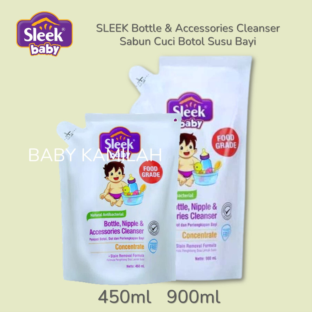 Jual SLEEK Sabun Cuci Botol Susu Bayi 450ml 900ml - Sabun Cuci Botol ...