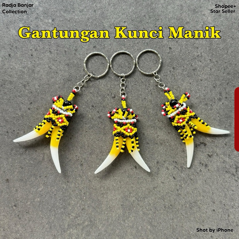 Jual Gantungan Kunci Manik Taji Dua Etnik borneo | Shopee Indonesia