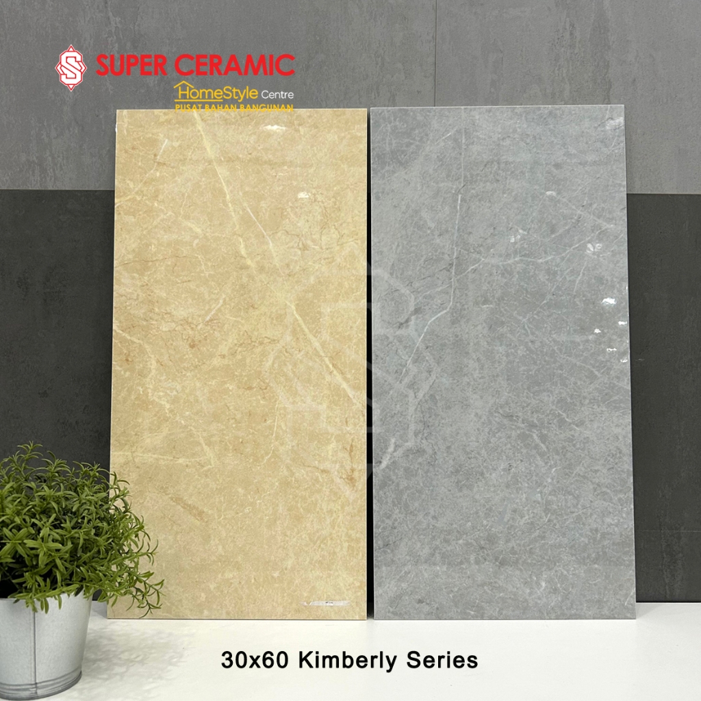 Jual PLATINUM 30x60 Keramik Dinding - KIMBERLY GREY / KIMBERLY CREAM | Shopee Indonesia