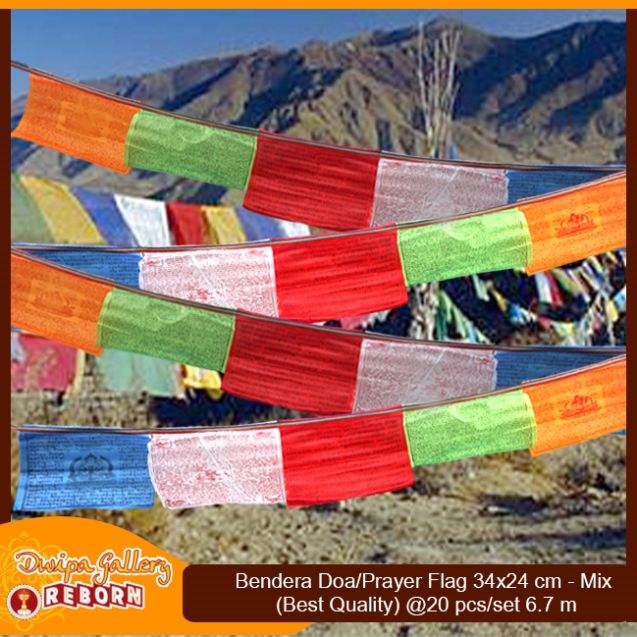 Jual Bendera Doa/ Prayer Flag 34x24 cm - mix (Best Quality) @ 20 pcs ...