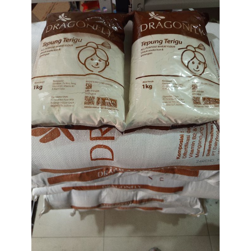 Jual DragonFLY Tepung Terigu Kemasan 1Kg - Terigu Dragon FLY 1Kg ...