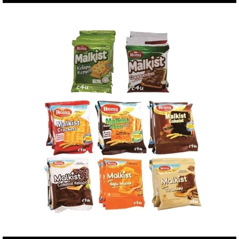 Jual BISKUIT ROMA MALKIST MACAM2 VARIAN RASA ISI 10PCS | Shopee Indonesia
