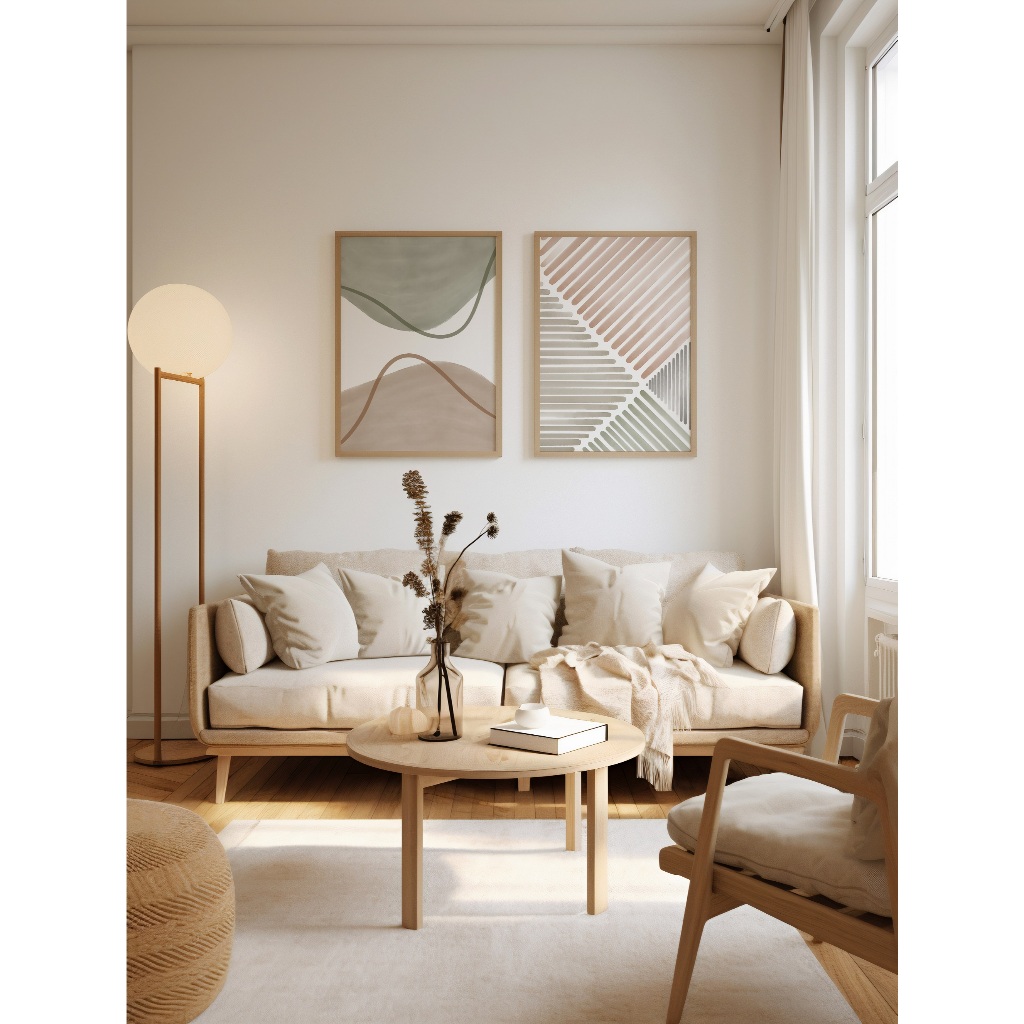 Jual Hiasan Dinding Minimalist Line Watercolor The Minimal Wave ...