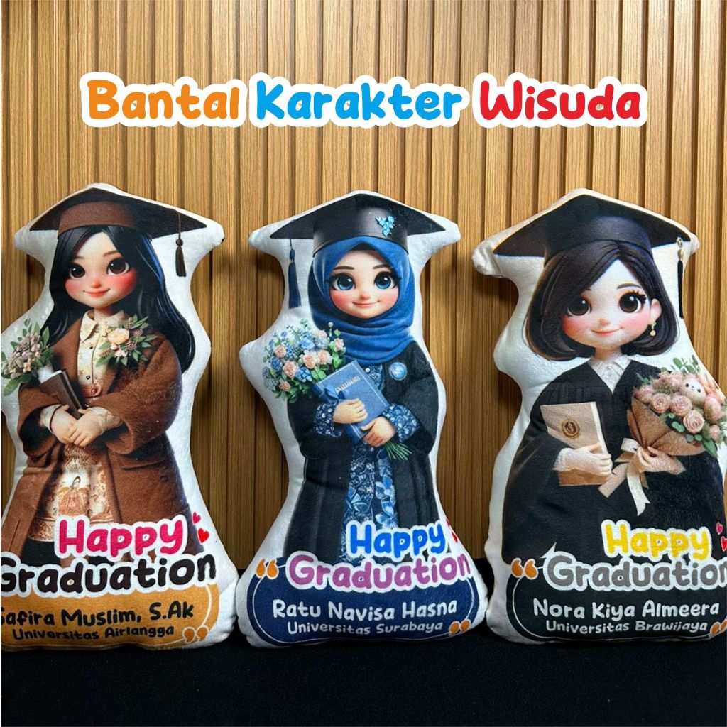 Jual Bantal Karakter Wisuda Model Boneka | Shopee Indonesia