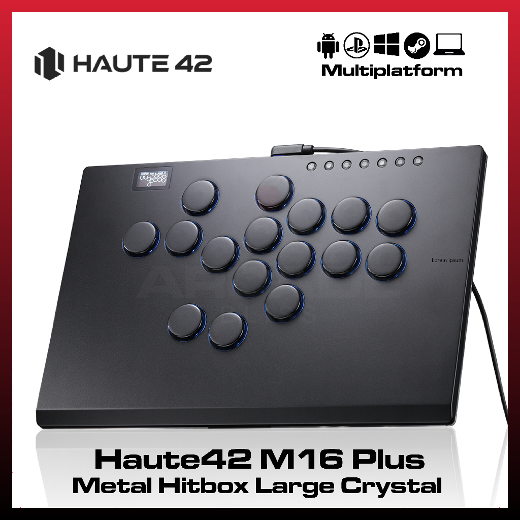Jual Haute42 M16 Plus M Series Metal Large Hitbox Arcade Fight Stick ...
