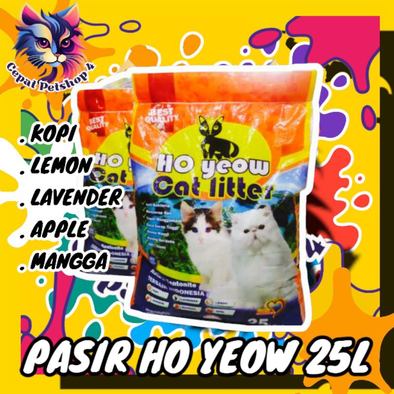Jual Pasir Ho Yeow 25 Liter Pasir Kucing Gumpal Wangi | Shopee Indonesia