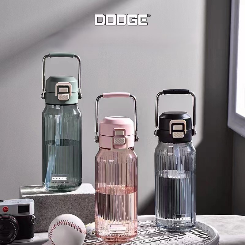 Jual DODGE Botol Minum Tritan Handle Besi 2 way drink 950ml BPA FREE | Shopee Indonesia
