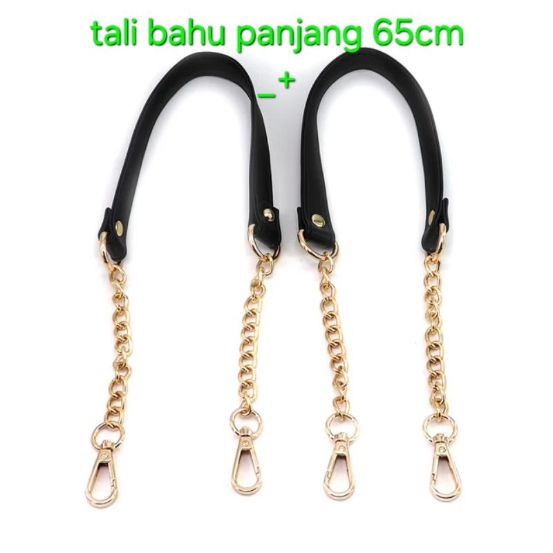 Jual Tali Tas kombinasi 65cm kulit sintetis dan Rantai untuk tas wanita ...