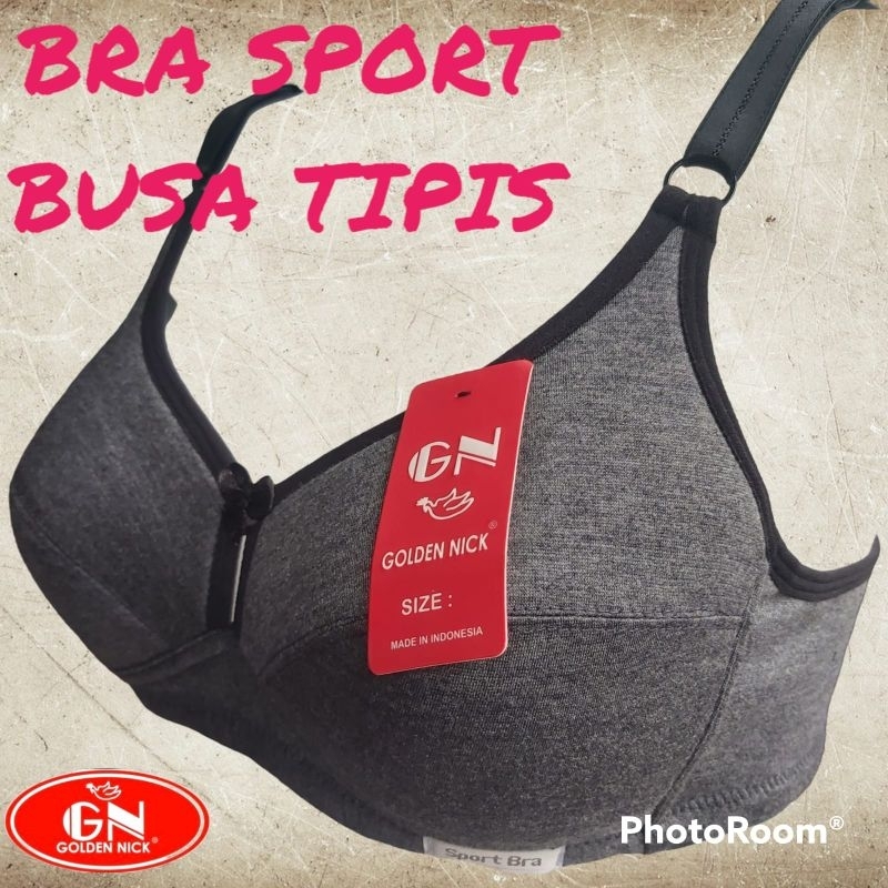 Jual BRA GOLDEN NICK SK105 | Bra Sport Tanpa Kawat Busa Tipis | BH Bahan Katun Kait 2 | Sport ...