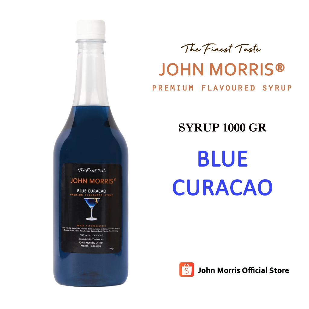Jual JOHN MORRIS Blue Curacao Syrup 1000 gr | Shopee Indonesia