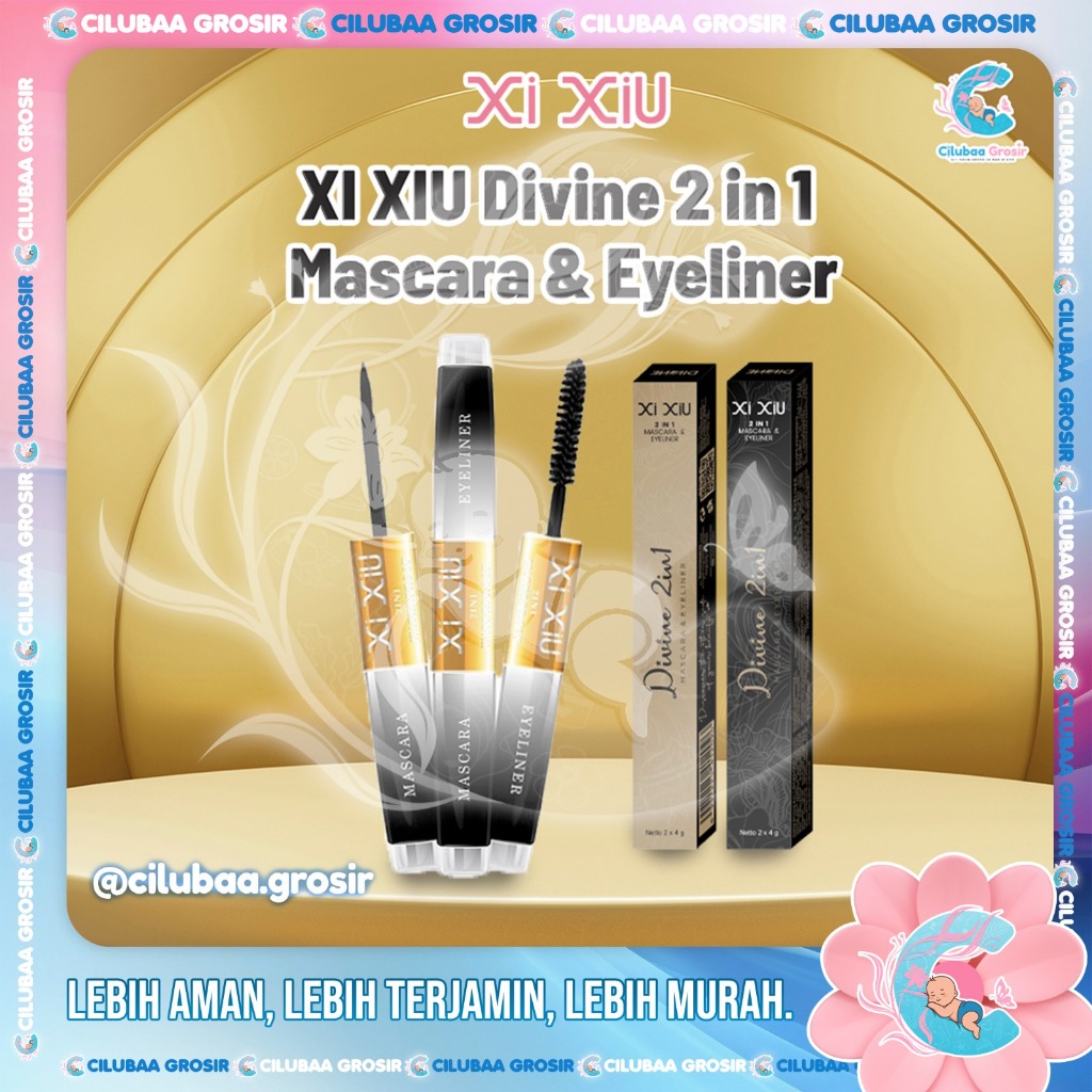 Jual XI XIU Divine 2 in 1 Mascara & Eyeliner BPOM || 2in1 Maskara Xixiu ...