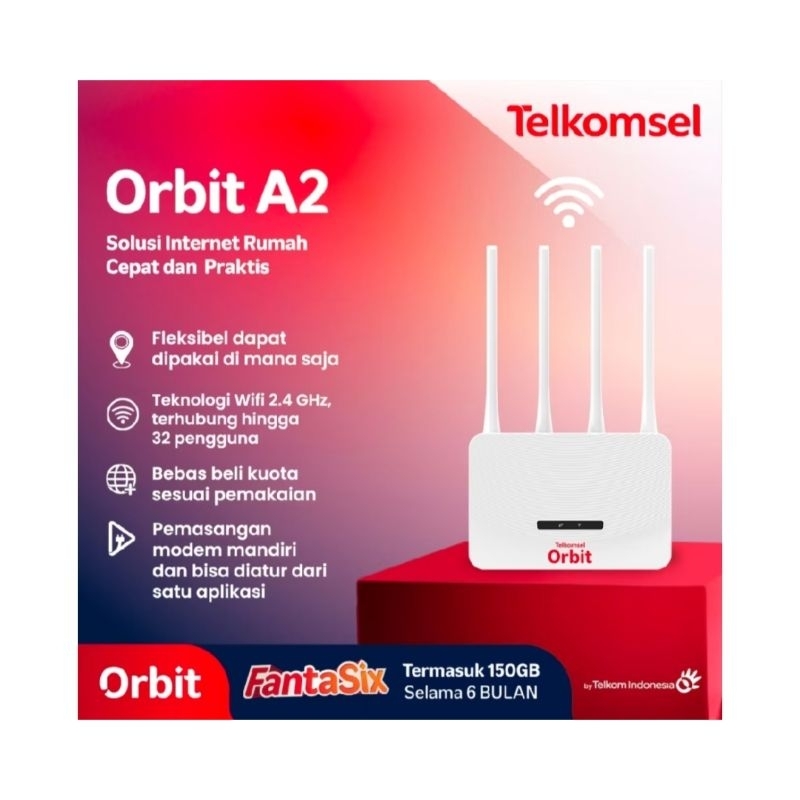 Jual Modem Router WiFi Orbit A2 Free Kuota 20GB Telkomsel Unlock All ...
