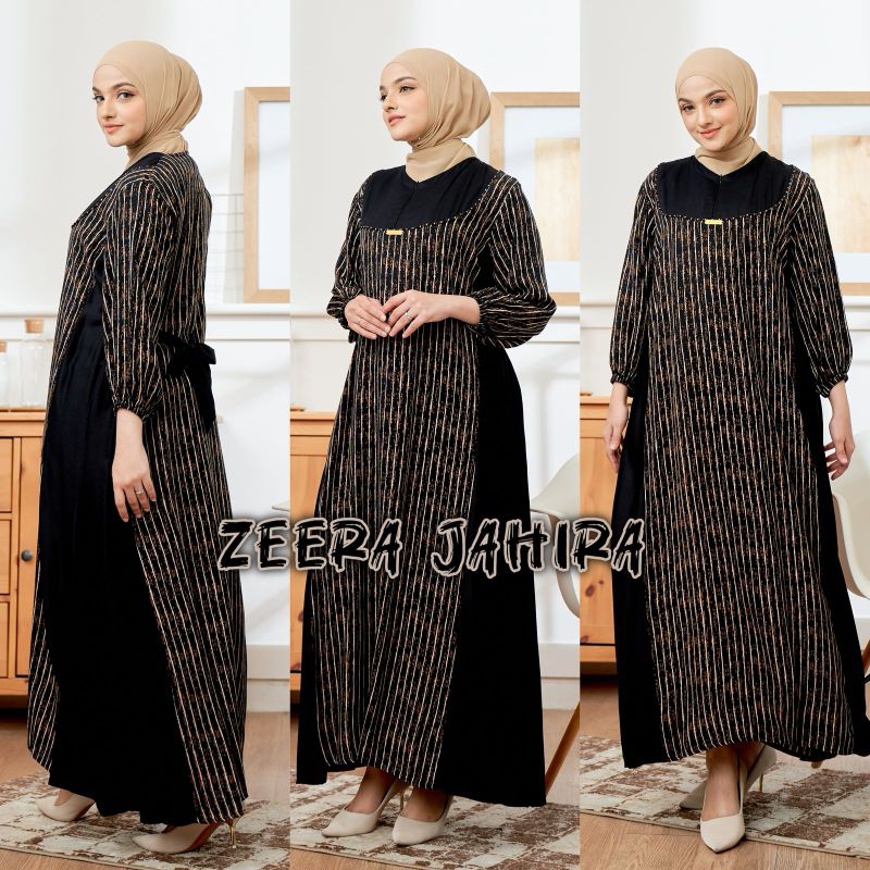 Jual ReenaDaily ZEERA JAHIRA Dress Daster Arab Gamis Maxi Twill mix ...