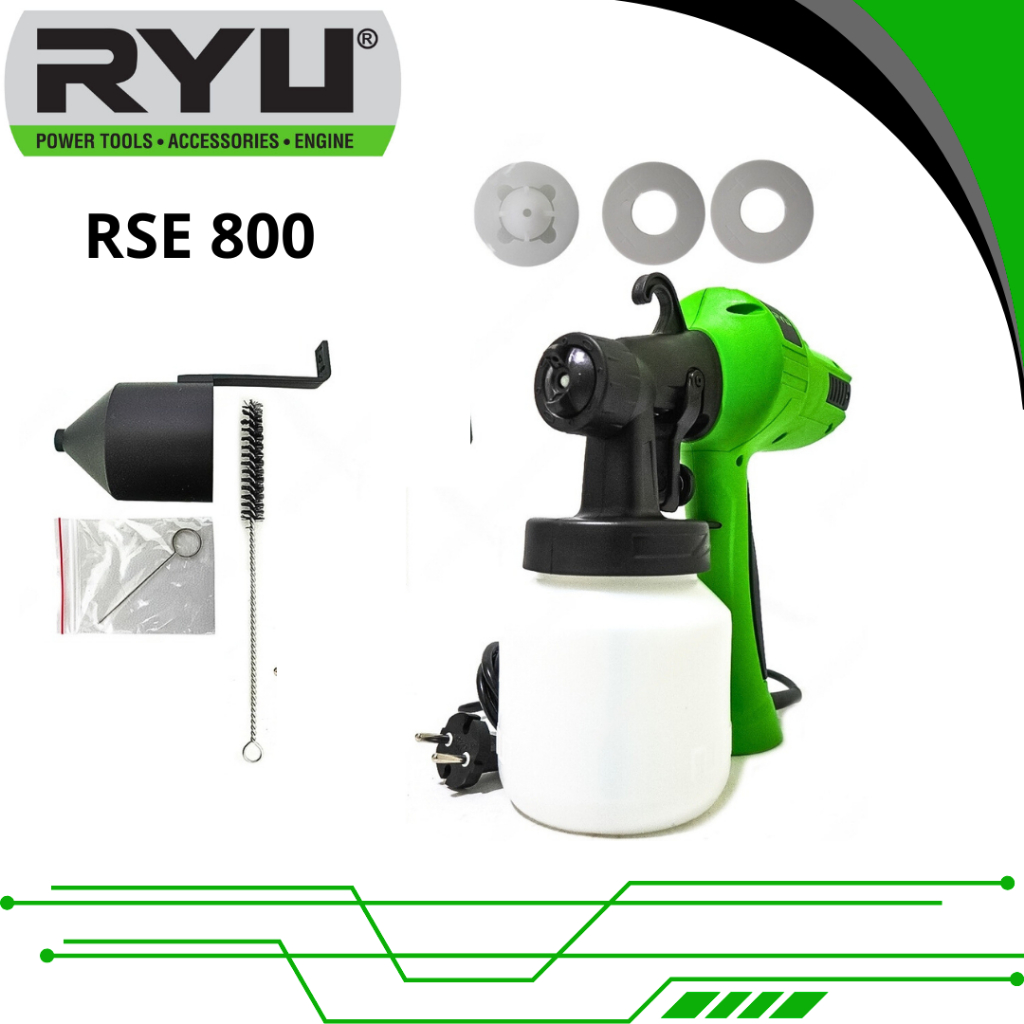 Jual SPRAY GUN ELECTRIC RSE 800 RYU MESIN SEMPROT CAT LISTRIK RSE 800 ...