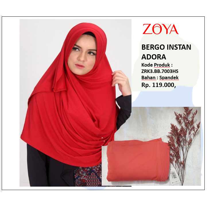 Jual Zoya Bergo instan Adora - Hijab Instan By Zoya | Shopee Indonesia