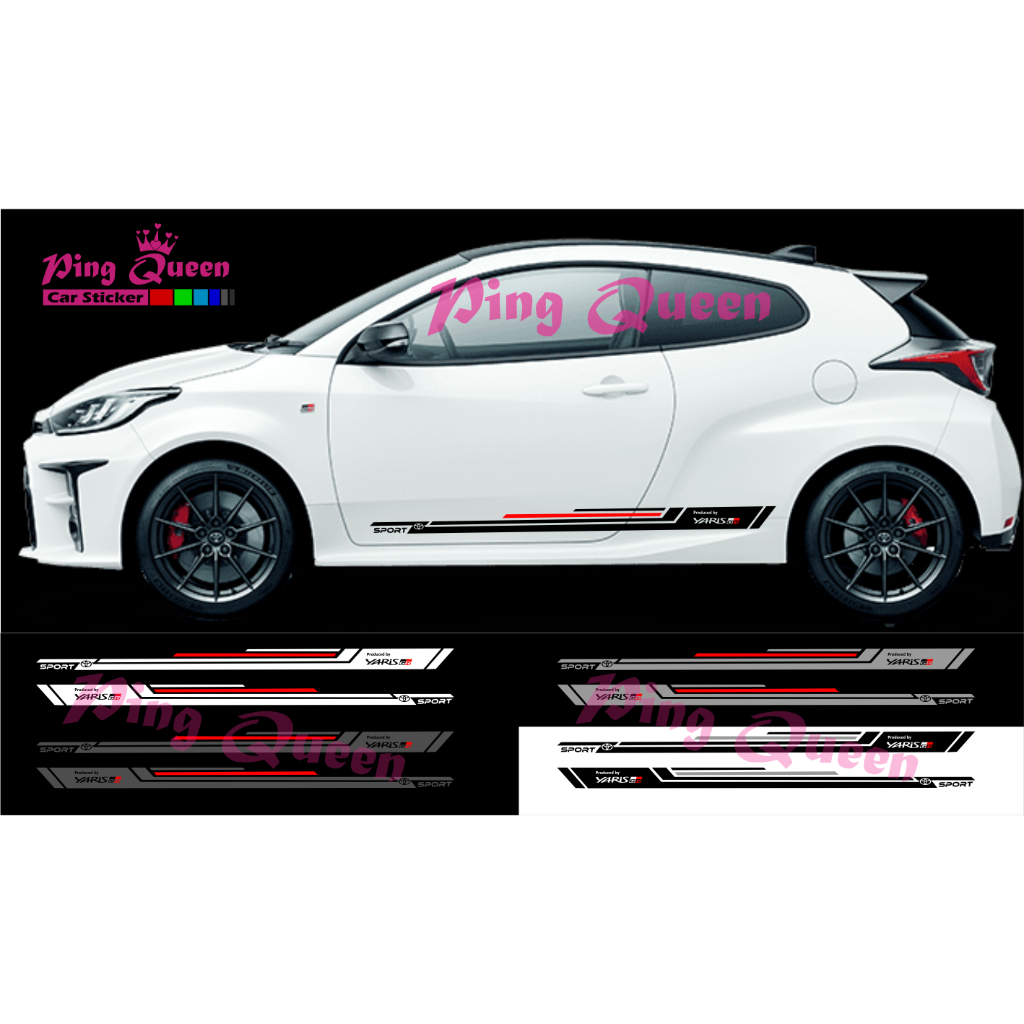 Jual STICKER LIST BODY SAMPING YARIS GR MOTIF TERBARU CUTTING STIKER ...