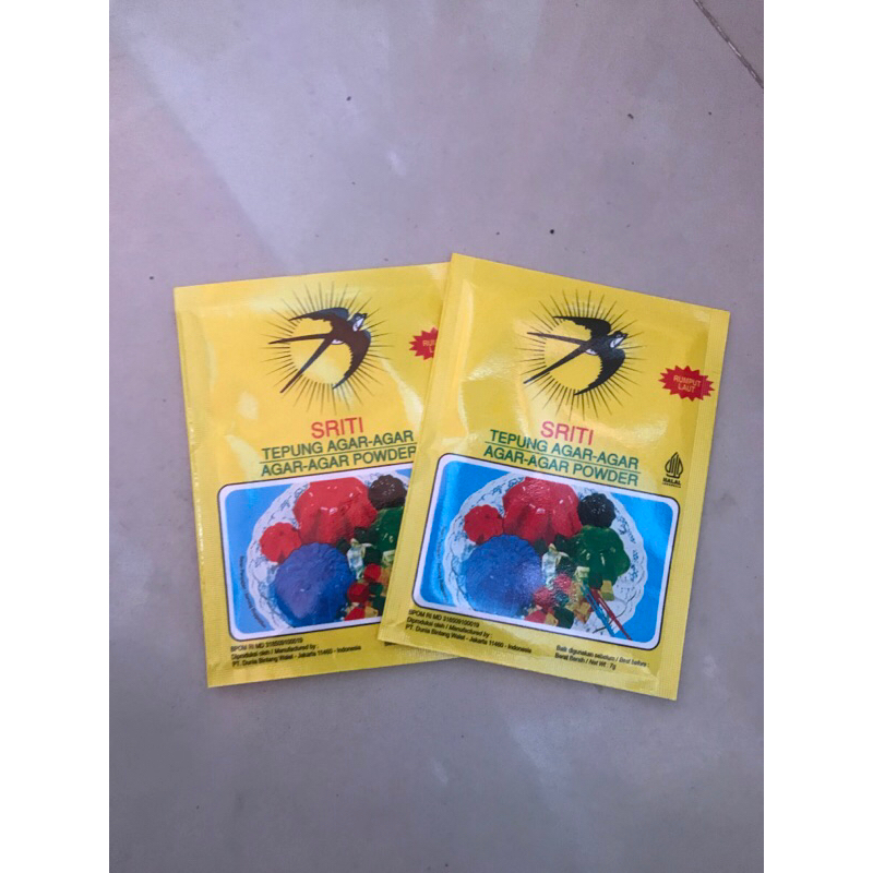 Jual TEPUNG AGAR AGAR WALET SRITI KEMASAN SACHET | Shopee Indonesia
