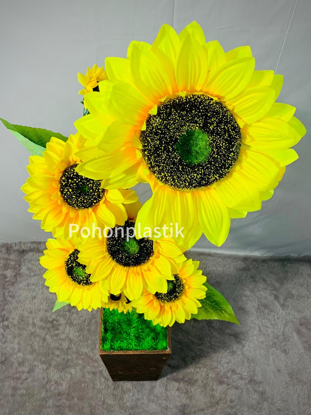 Jual Bunga matahari jumbo Artificial T 140cm / hiasan plastik palsu ...