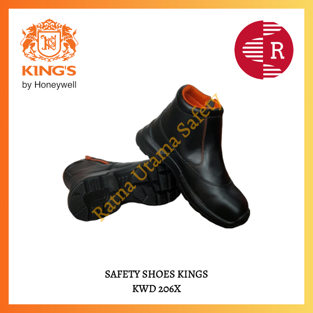 Jual Sepatu Safety Merk Kings Type 206 Warna Hitam | Shopee Indonesia