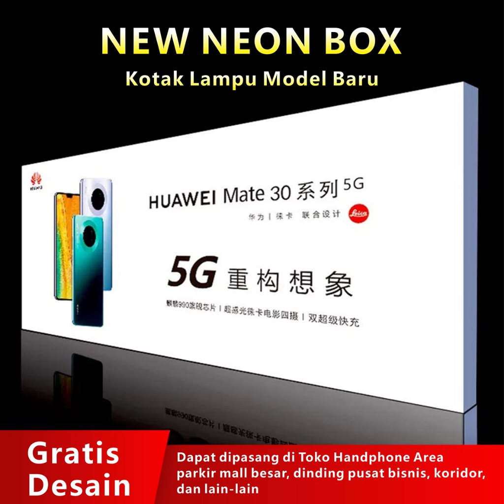 Jual CUSTOM NEON BOX | NEON BOX CUSTOM | 1 Sisi dan 2 sisi | Tebal 8 CM ...