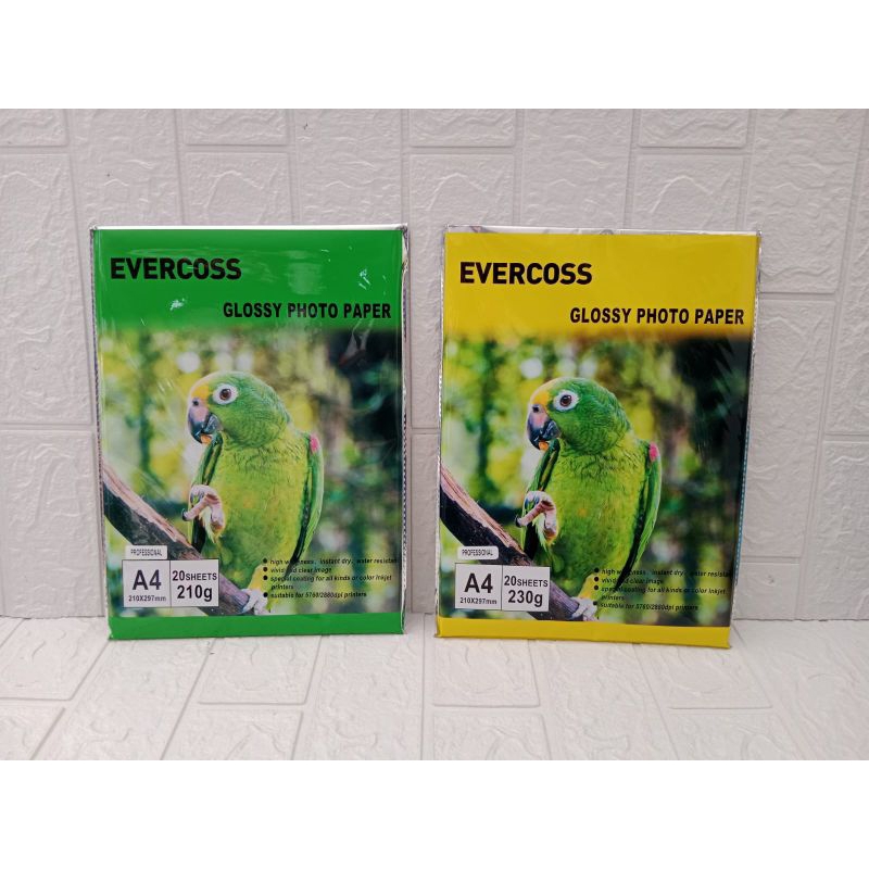 Jual Glossy Photo Paper / Kertas Foto Evercoss 210/230 gsm | Shopee ...