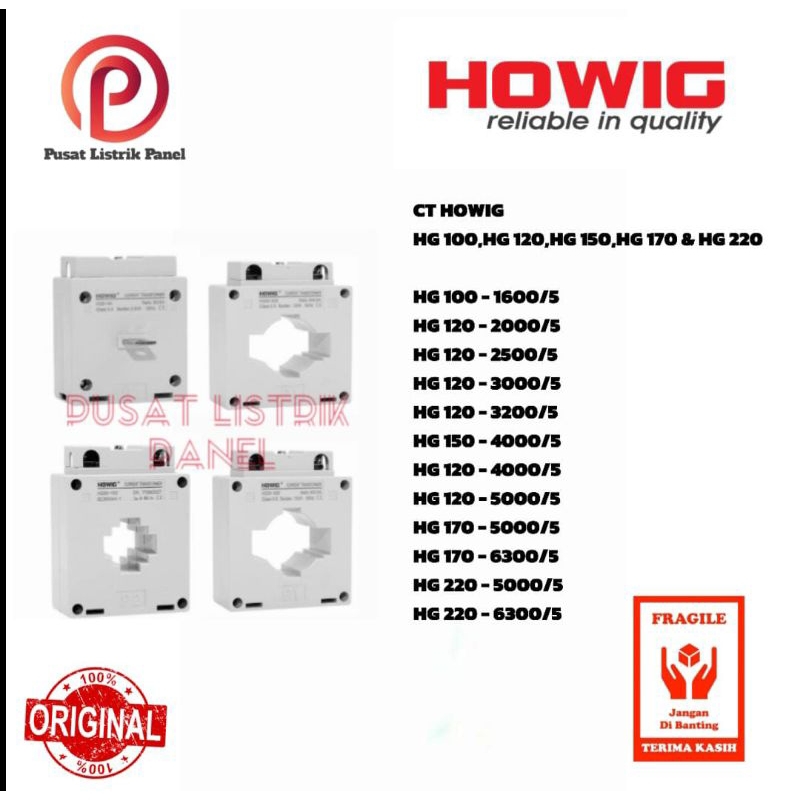 Jual ct HOWIG HG 100 & HG 120 1600/2000/2500/3000/3200/4000/5000A ...