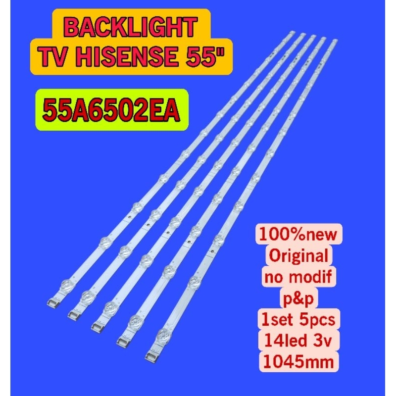 Jual LAMPU LED BACKLIGHT BL TV HISENSE 55A6502EA 55A6502 14LED | Shopee ...
