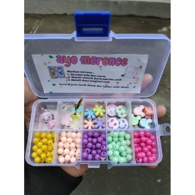 Jual Paket DIY Meronce Gelang dan Kalung. manik manik | Shopee Indonesia