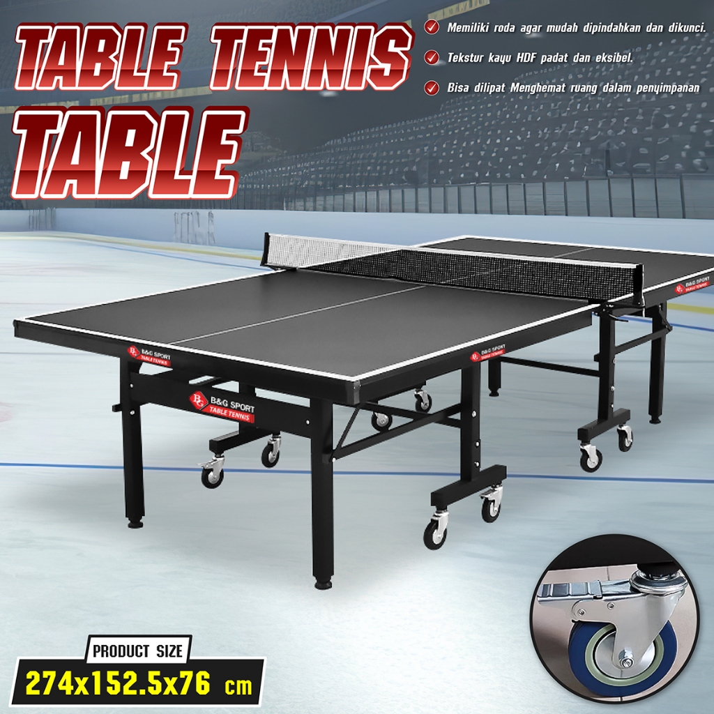 Jual HTD Sport Meja Tenis Table Pingpong Lipat Portable Alat Olahraga Rumahan Indoor Outdoor ...