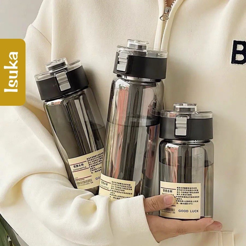 Jual Botol Air Minum Plastik Transparan Bening Estetik Tumbler Kopi Susu Jus Anti Tumpah Bottle ...