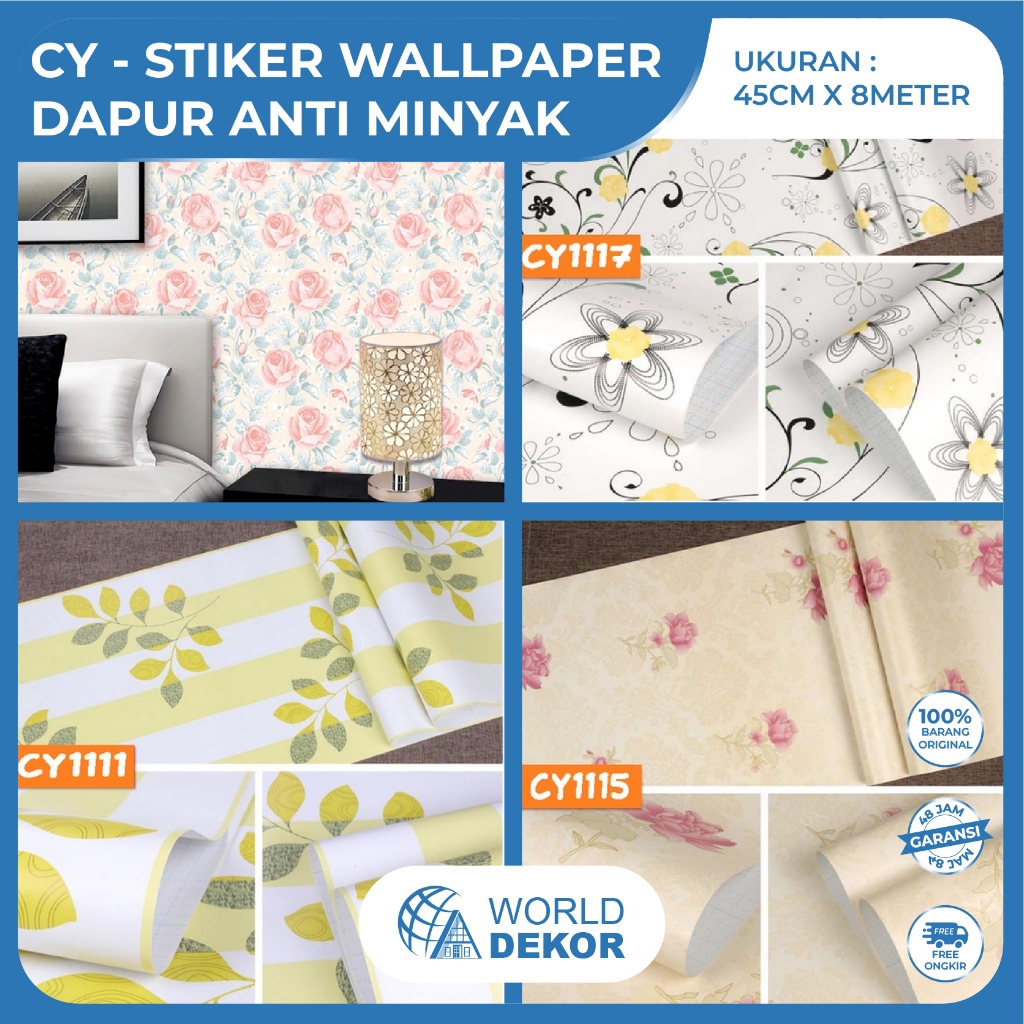 Jual Wallpaper Dinding Stiker 45cm x 8m Wallpaper Stiker Dinding Rumah Wallpaper Dinding 3D ...