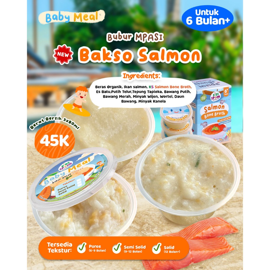 Jual Kids Spoon Bubur Mpasi Bakso Salmon (Frozen) | Shopee Indonesia