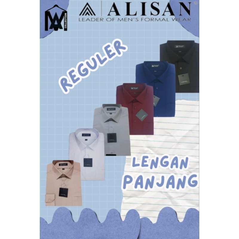 Jual Kemeja ALISAN POLOS Reguler Lengan Panjang ( 100% ORI ) | Shopee ...