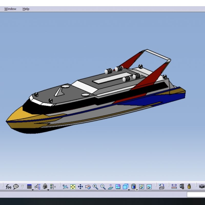Jual Desain Gambar Pola Miniatur Kapal RC Boat Plan Satria Express ...