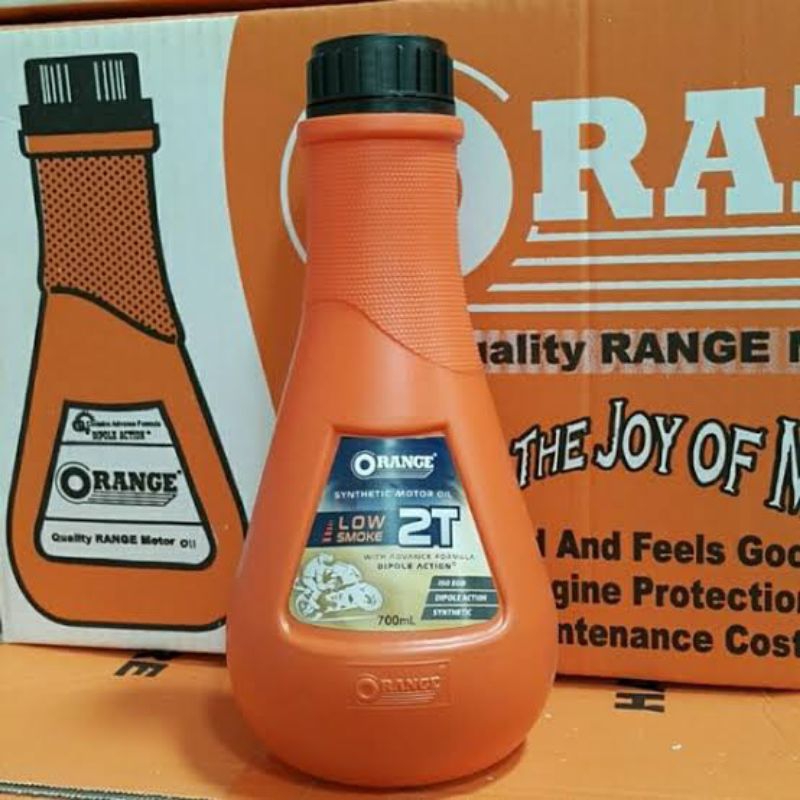 Jual Oli Samping ORANGE 2T Low smoke 700ml original tutup hitam ...