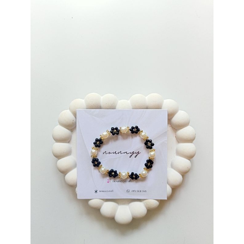 Jual Gelang manik bunga daisy mutiara | Shopee Indonesia