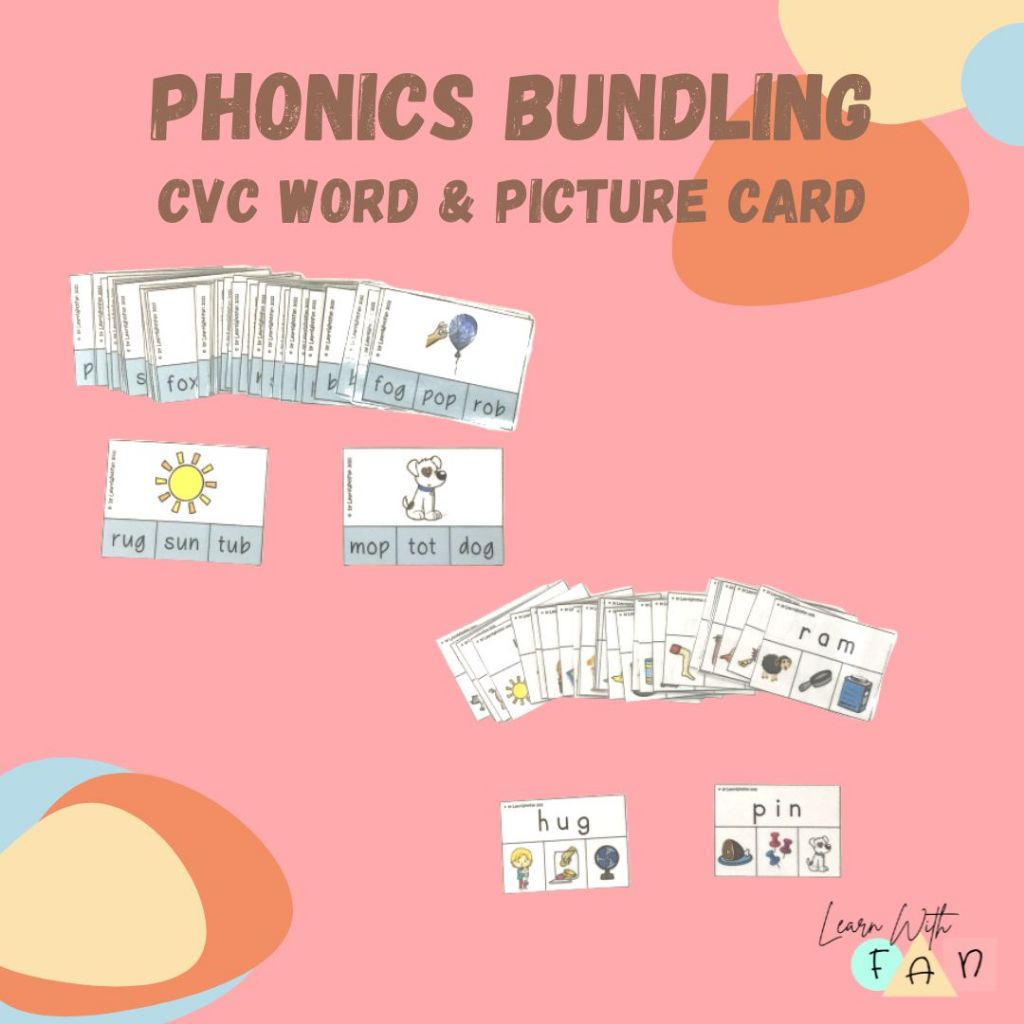 Jual LearnWithFan • Phonics CVC Activity Card Bundling | Shopee Indonesia