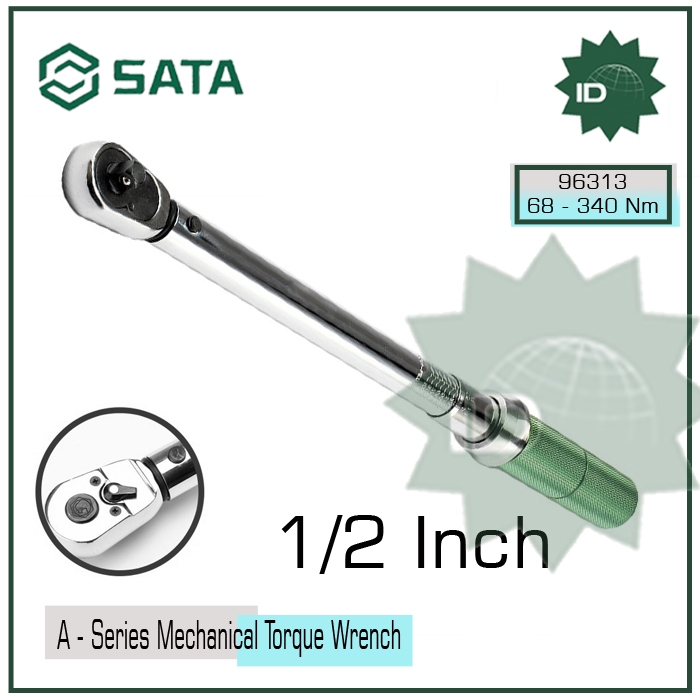 Jual KUNCI TORSI MOMEN 96313 1/2 DR MECHANICAL TORQUE 68-340Nm SATA ...
