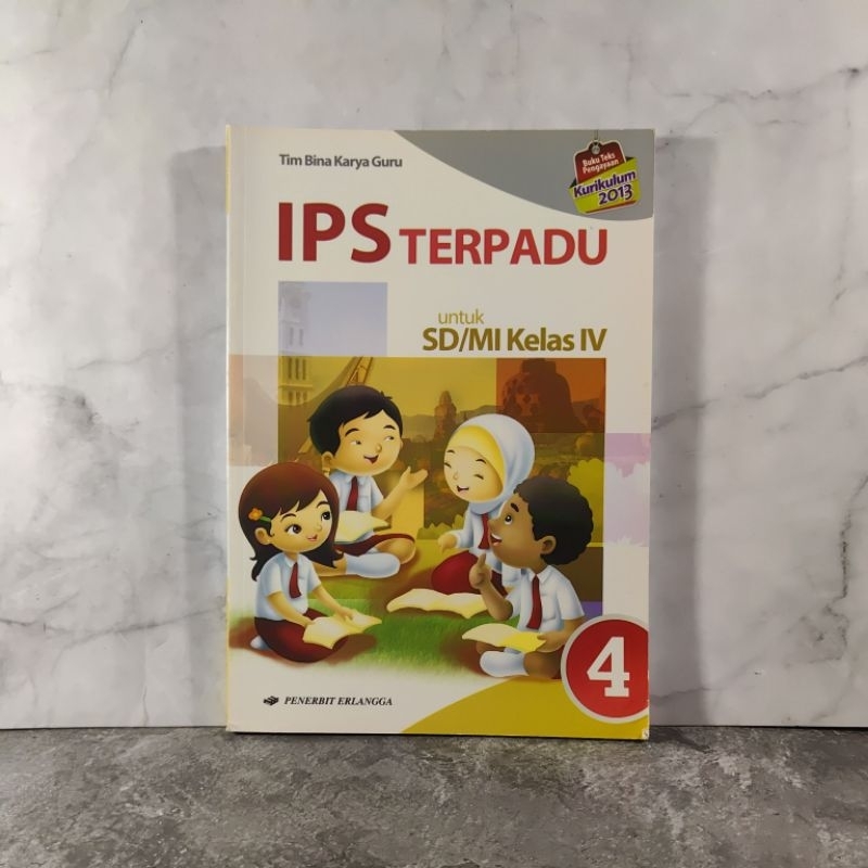 Jual Buku IPS Terpadu kelas 4, IV, SD, Erlangga, Tim Bina Karya Guru ...