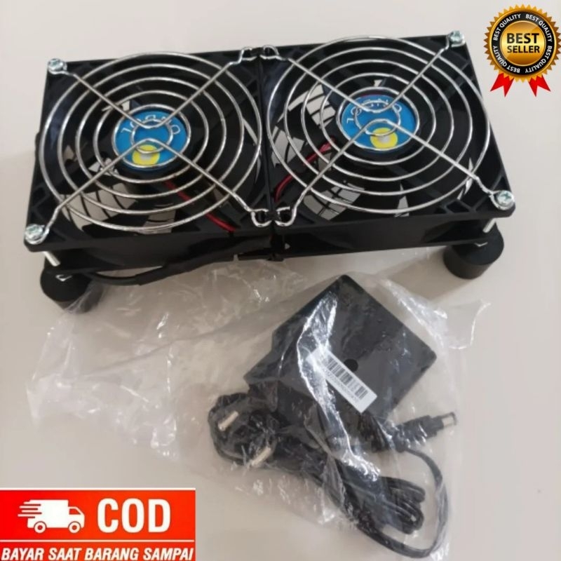 Jual Kipas pendingin STB dan router, laptop, wifi, doble fan plus ...