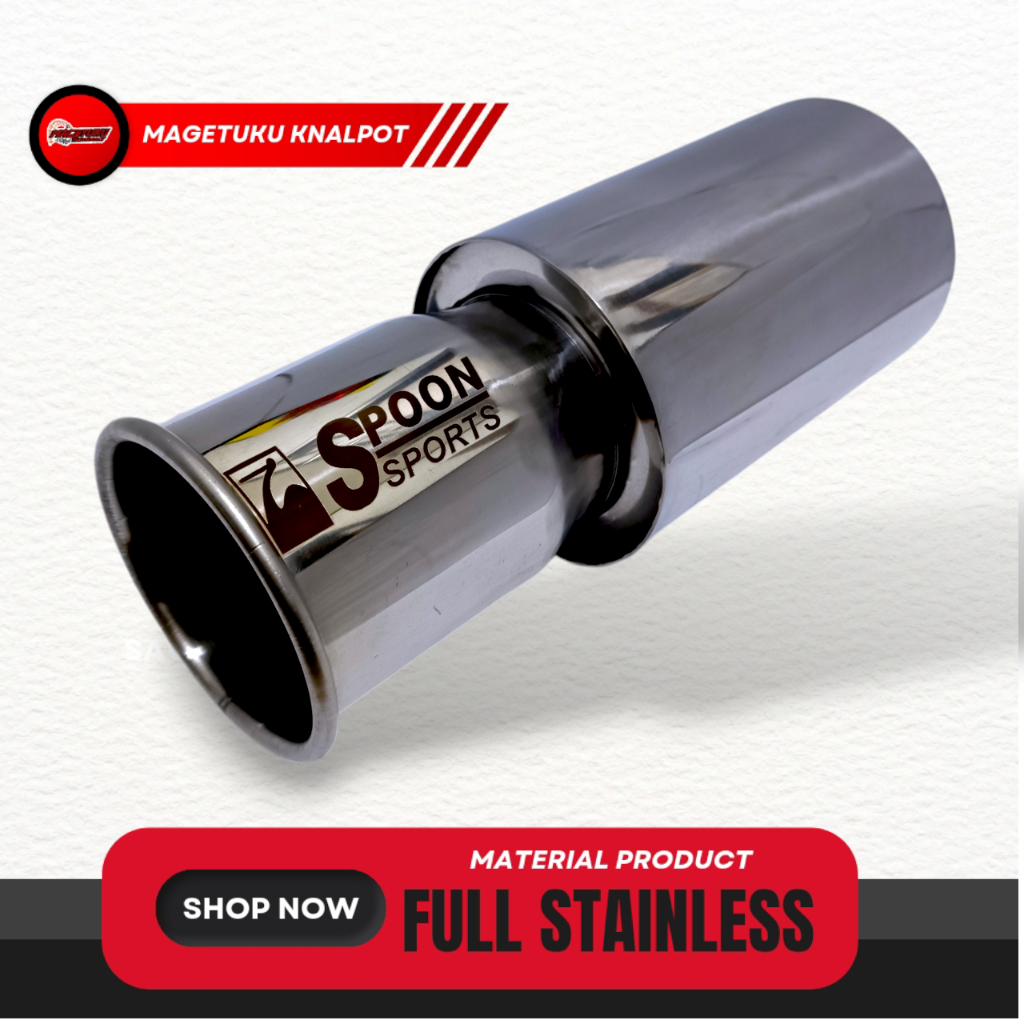 Jual Knalpot Mobil SPOON Bass Adem Bulet Full Stainless Inlet 2inc ...